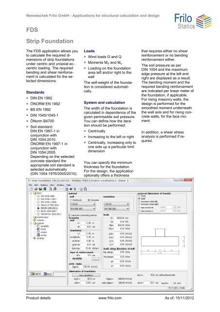 FDS Strip Foundation - Frilo