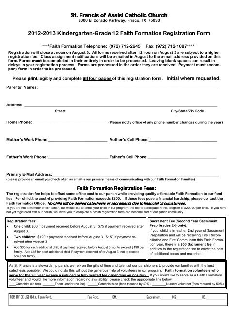 faith formation registration form 2012-2013.pdf - Flocknote