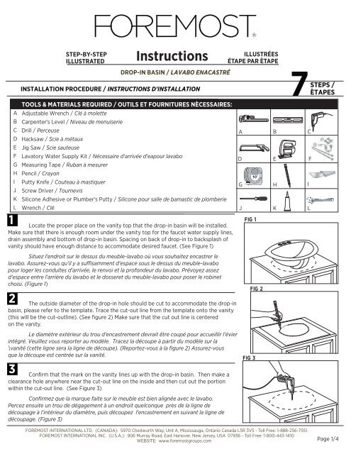 Instructions - Foremost