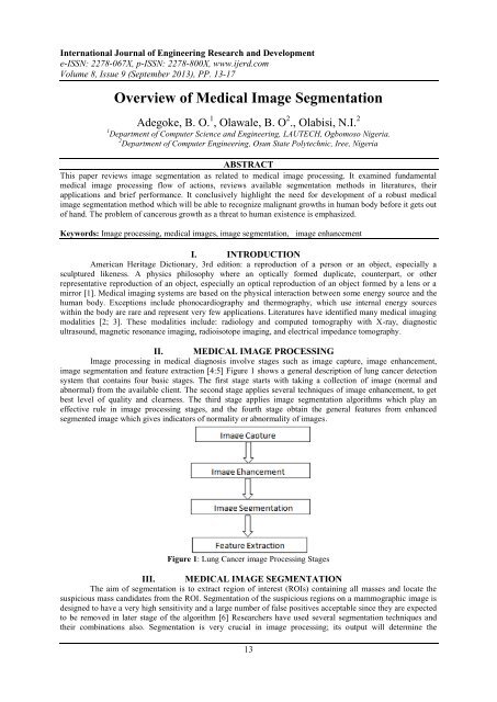 Overview of Medical Image Segmentation