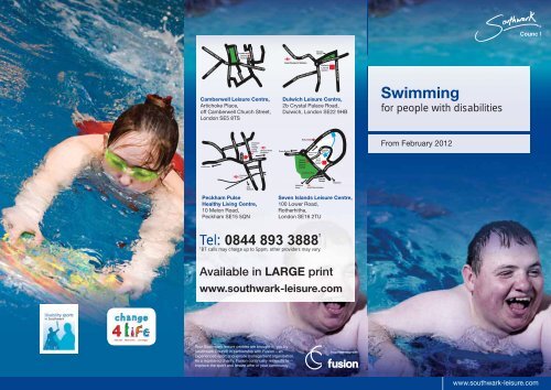 Swimming for people with disabilities brochure - Fusion Lifestyle