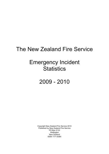 The New Zealand Fire Service Emergency Incident Statistics 2009 ...