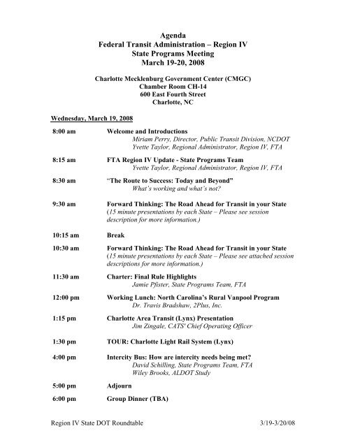 FTA REGION 4 - Federal Transit Administration