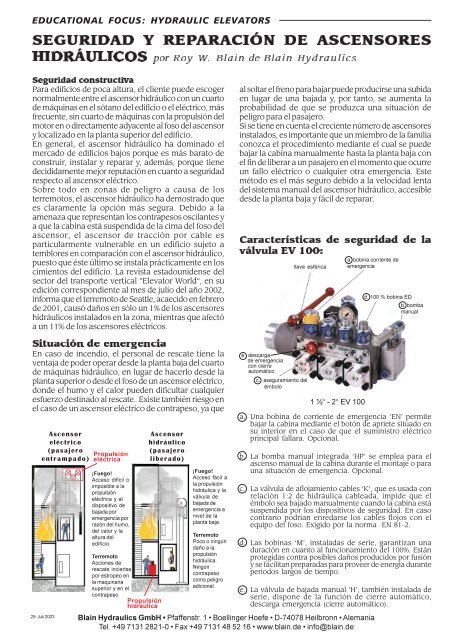 lea más allá - blain hydraulics Gmbh