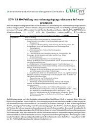 Zertifikat „IDW PS 880“ - tollense.comp Business Systeme GmbH