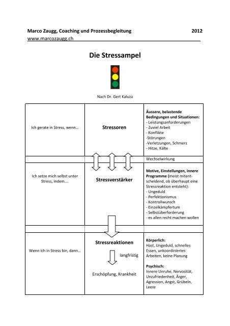 Die Stressampel - Marco Zaugg