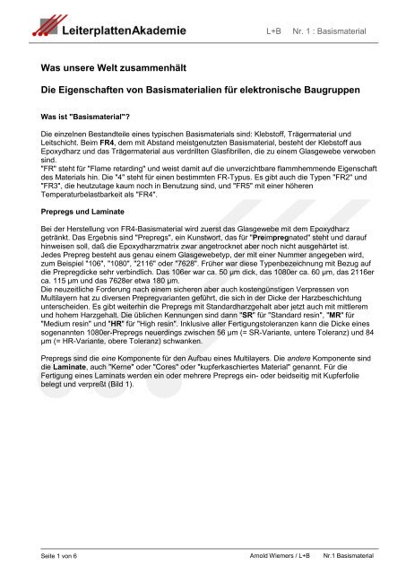 L+B Nr. 1: Basismaterial