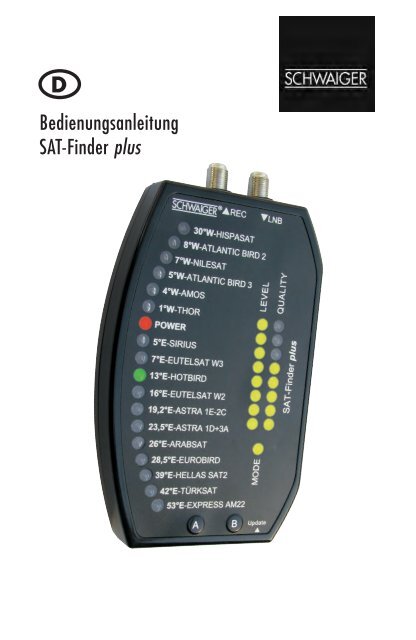 Bedienungsanleitung SAT-Finder plus - Schwaiger