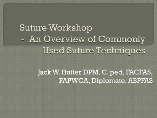 Suture Workshop