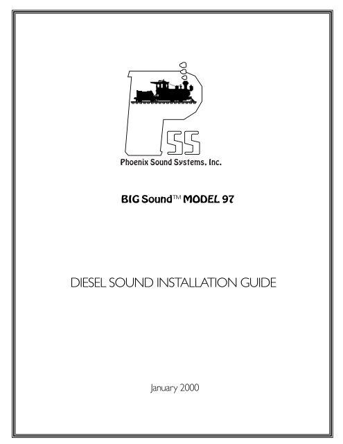 DIESEL SOUND INSTALLATION GUIDE - Phoenix Sound