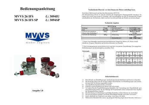 Bedienungsanleitung MVVS 26 IFS