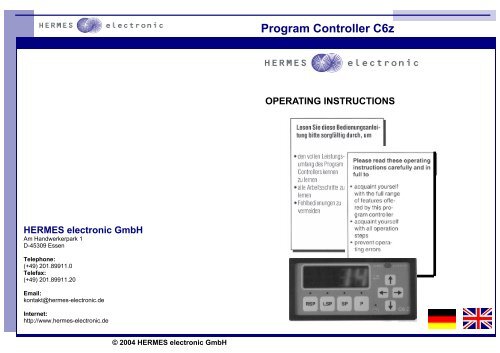 Program Controller C6z - HERMES electronic GmbH
