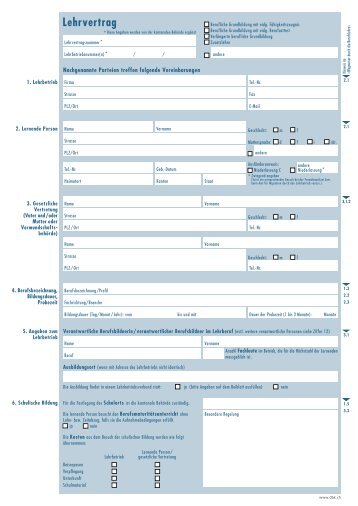 Lehrvertrag Magazine