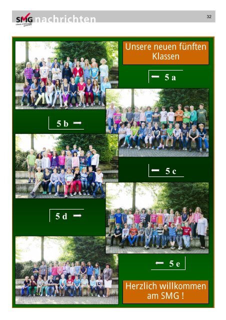 32 Unsere neuen fünften