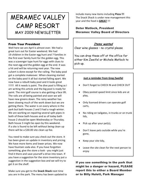 meramec valley camp resort - Meramec Valley Campground & RV ...