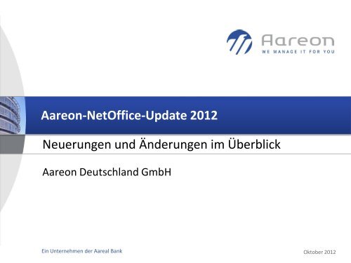 Neuerungen Update 2012 - Aareon AG