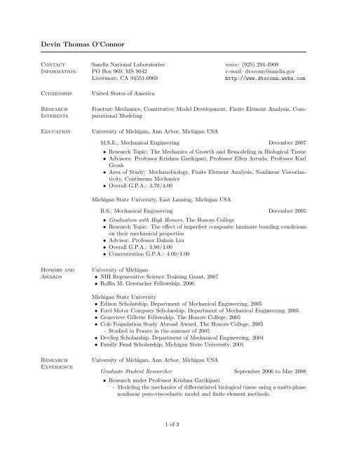 Devin Thomas O'connor - Devin O'connor - Webs