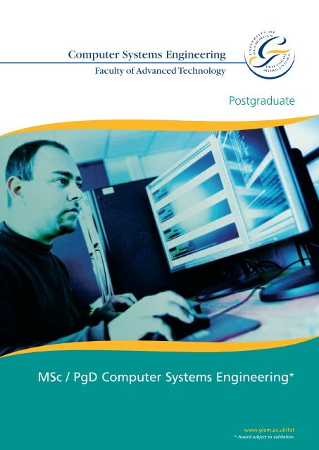 MSc/PgD Computer Systems eng - Faculty of Advanced Technology