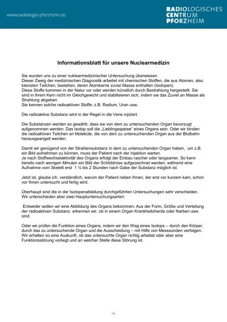 Informationsblatt WfL
