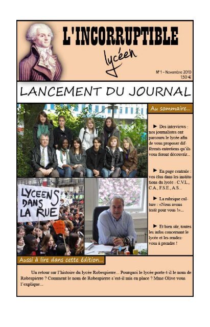 L'incorruptible lycée n°1 - Lycée Robespierre