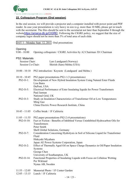 Kyoto 2011 ( pdf, 71 kb ) - SC A2 - Cigre