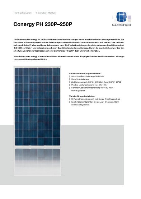 Conergy PH 230P–250P - SAT Solar