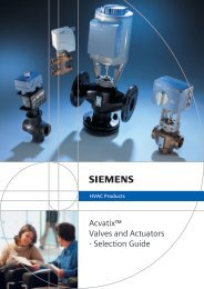 Valve and Valve Actuator Selection Guide - Staefa Control System