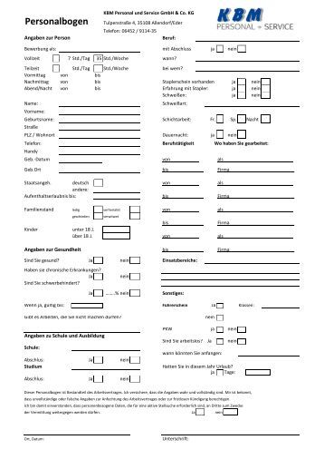 Schlüsselverzeichnis zum Melde- und Personalbogen - für ...