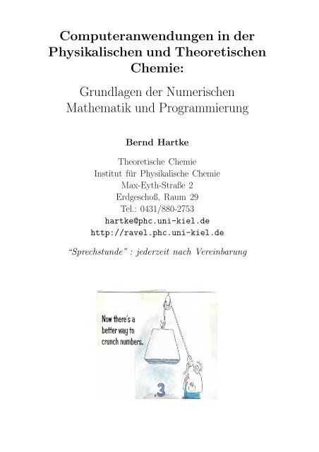 Grundlagen der Numerischen Mathematik und Programmierung