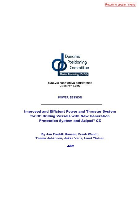 Paper - Dynamic Positioning Committee of the MTS