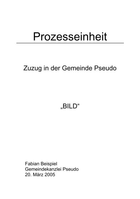Zuzug in der Gemeinde - Lernender.ch