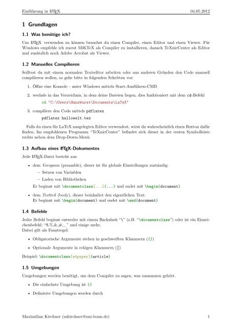 LaTeX-Kurs VWL