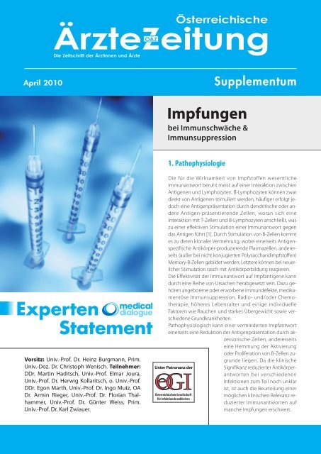 Impfungen bei Immunschwäche & Immunsuppression