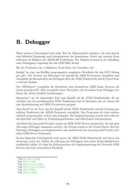 B. Debugger - gdb-jtag-arm