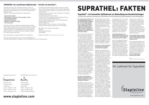SUPRATHEL: FAKTEN - Stapleline