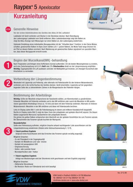 Raypex ® 5 Kurzanleitung - Vdw-dental.com