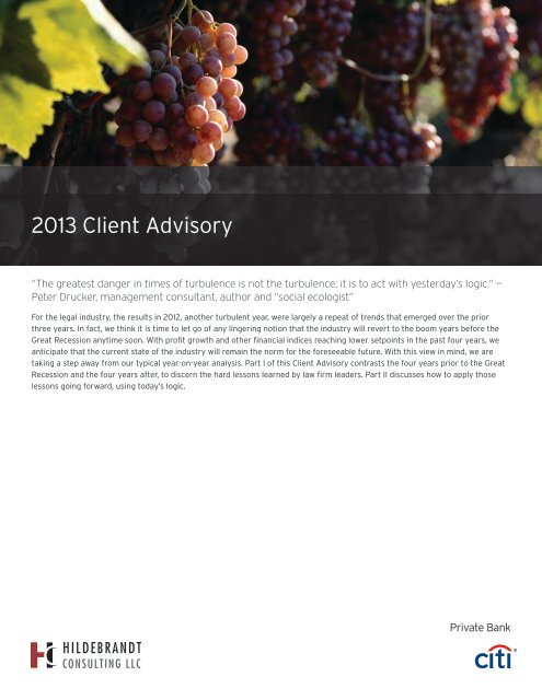 2013 Client Advisory