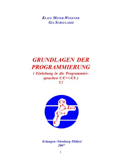 GRUNDLAGEN DER PROGRAMMIERUNG