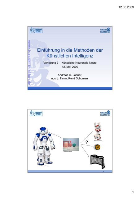 Künstliche Neuronale Netze Künstliche Neuronale Netze