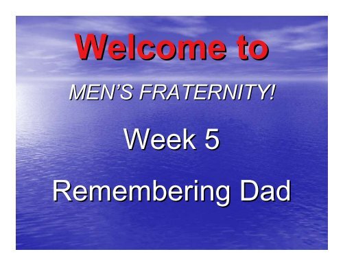 MEN'S FRATERNITY!