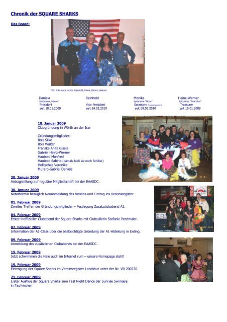 Chronik der SQUARE SHARKS