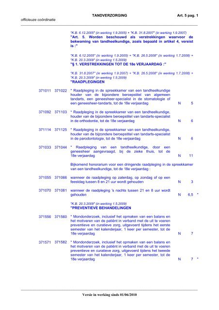 Nomenclatuur van de geneeskundige verstrekkingen ... - Gbs-vbs.org