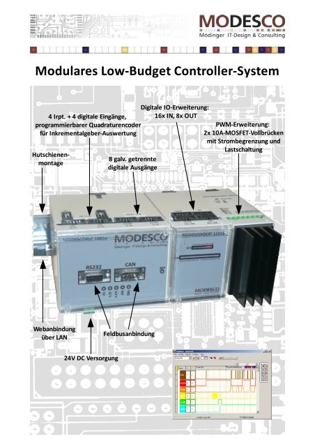 Flyer zu MODESCO Modulares Low-Budget Controller-System