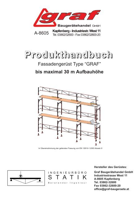 Graf System Gerüst Zulassung 30 m - Geruestbau Ringhofer