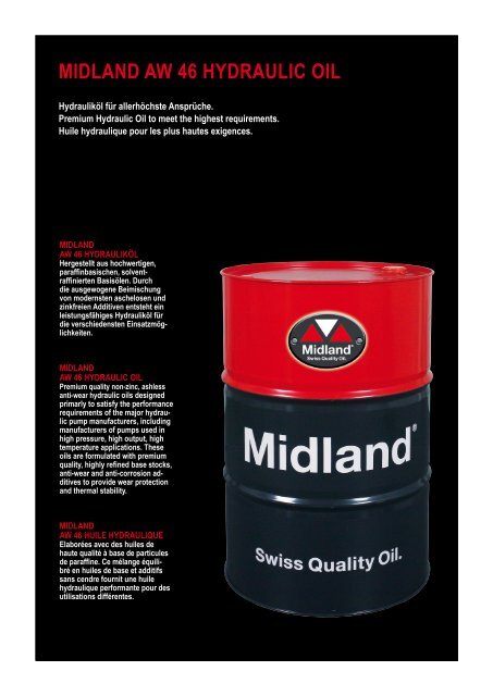 MIDLAND AW 46 HYDRAULIC OIL