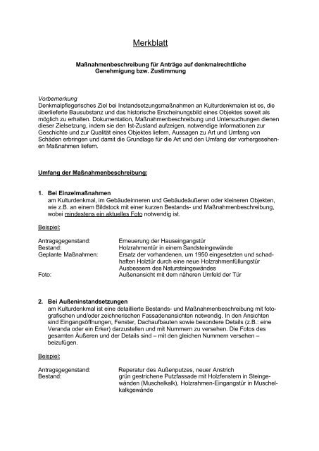 Merkblatt