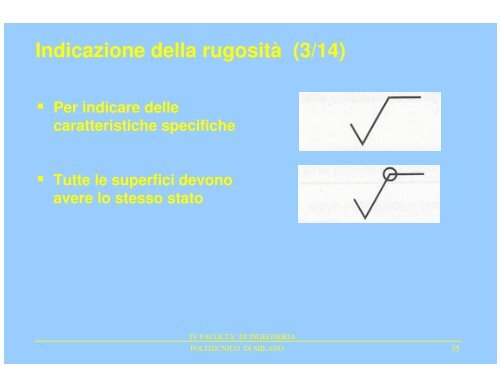 Indicazione della rugosit