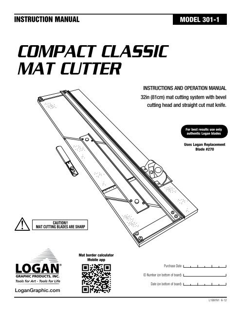 COMPACT CLASSIC MAT CUTTER - LoganGraphic.com