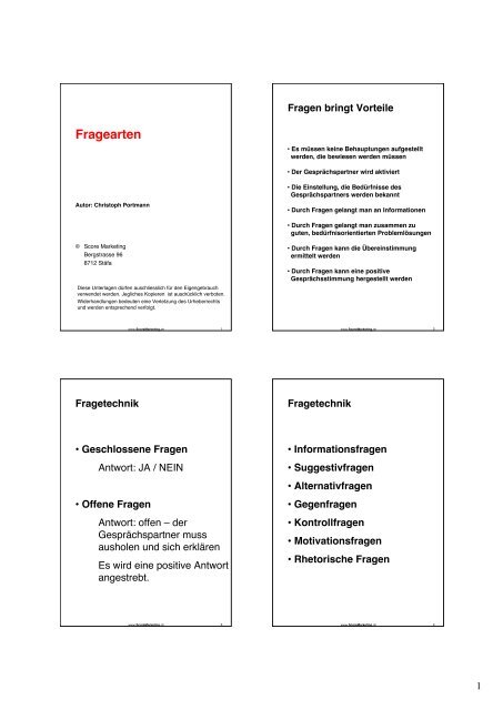 Überblick über die Fragearten - QuabU