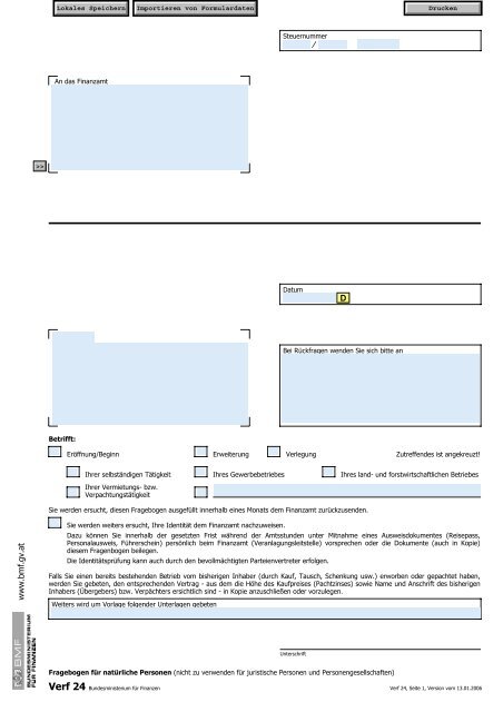 Verf24 FRAGEBOGEN (Formular)